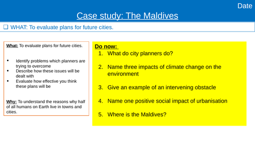 KS3 KS4 Urbanisation scheme of work | Teaching Resources
