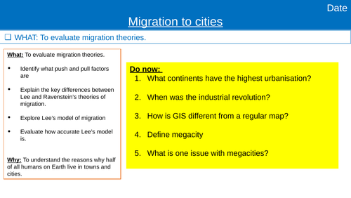 KS3 KS4 Urbanisation scheme of work | Teaching Resources