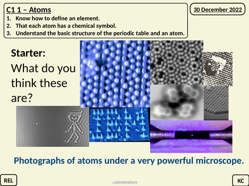 KS4 GCSE Chemistry AQA C1 1 Atoms PPT only | Teaching Resources