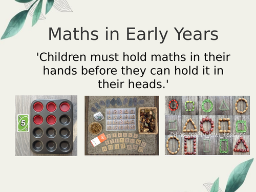 EYFS and early maths overview for parents and staff meetings | Teaching ...