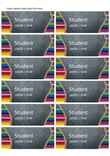 Classroom Labels - Colour Splash Print Ready | Teaching Resources