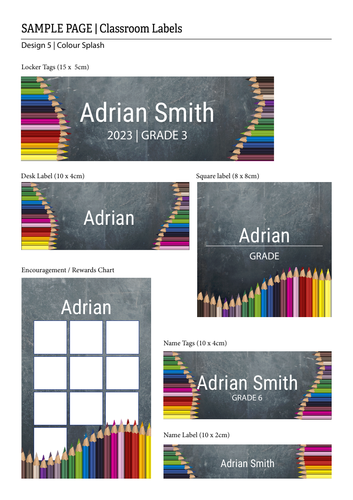 Classroom Labels - Colour Splash Print Ready | Teaching Resources