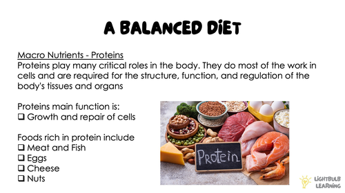 Diet and Nutrition - A Balanced Diet | Teaching Resources