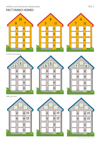 Fact families - Bonds to Twenty | Teaching Resources