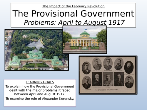 The Problems of the Provisional Government | Teaching Resources