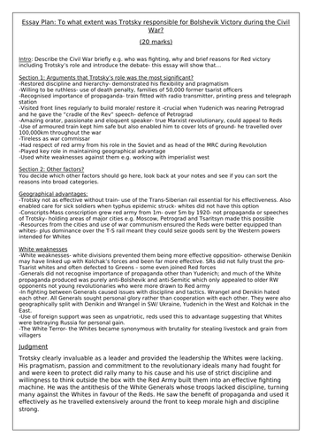 Why did the Reds win the Russian Civil War | Teaching Resources