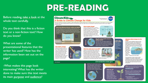 Climate Change - KS2 Reading Comprehension Lesson! | Teaching Resources