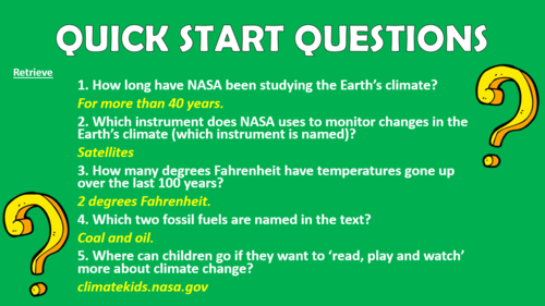 Climate Change - KS2 Reading Comprehension Lesson! | Teaching Resources