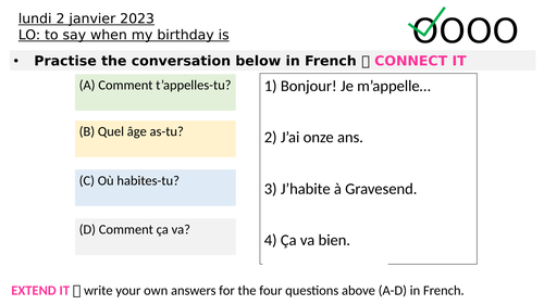 French numbers and months | Teaching Resources