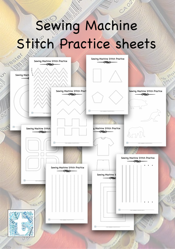 Sewing Machine Practice Sheets for Textiles Classes | Teaching Resources