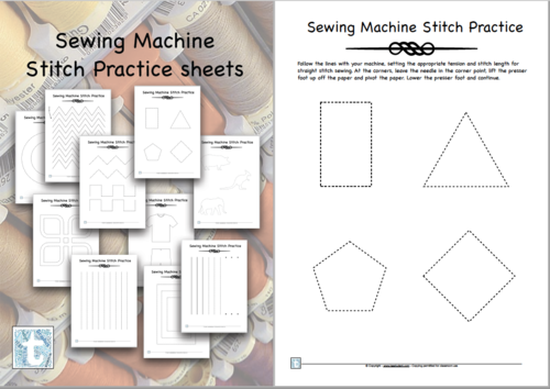 Sewing Machine Practice Sheets for Textiles Classes | Teaching Resources