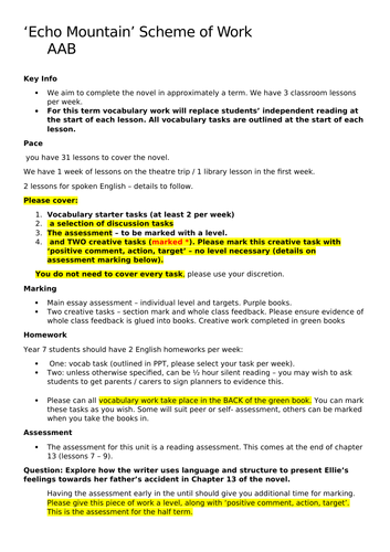 'Echo Mountain' Lauren Wolk | Teaching Resources