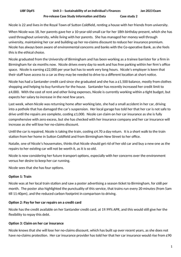 LIBF DipFS U3 Exam JAN 2023: CS2 - Prep FREEBIES | Teaching Resources