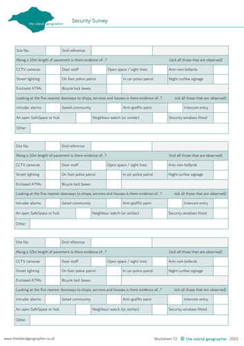 Security Survey | Teaching Resources