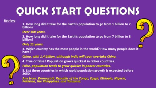World Population Growth - Kids News Article - Reading Comprehension ...