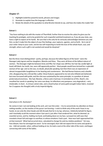 Jane Eyre Scheme (Over 150 slides and high quality lessons for all 38 ...