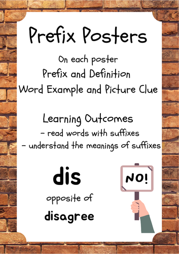 Prefixes - Poster Anchor Charts to Download for Classroom Displays and ...