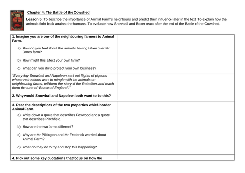 Animal Farm by George Orwell (KS3/4) | Teaching Resources