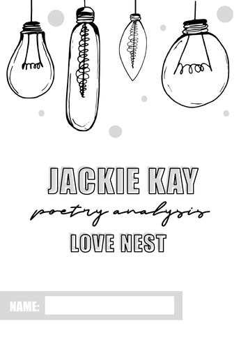 Love Nest worksheets + answer key Jackie Kay Poetry CAIE | Teaching ...