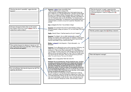 An Inspector Calls - Full Unit | Teaching Resources