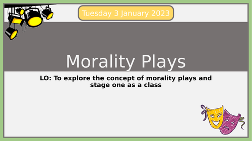 Morality Plays Lesson | Teaching Resources