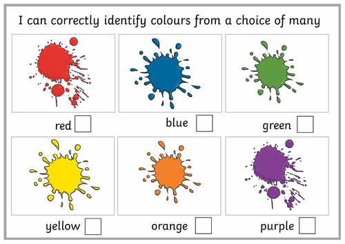 Identifying colours activity | Teaching Resources