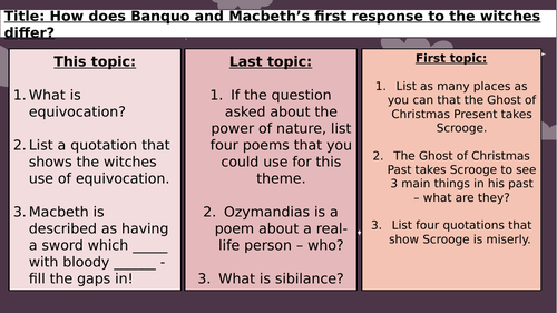 Macbeth - Act 1 Scene 3 | Teaching Resources