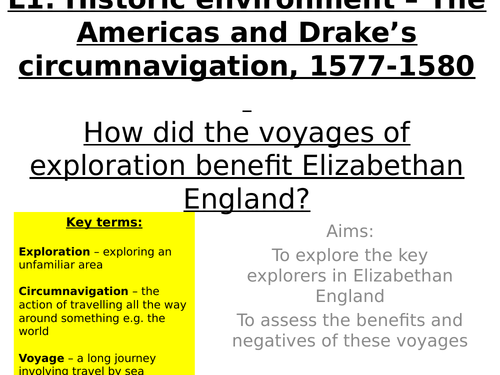 L1 - Drakes circumnavigation (HE 2024): How did voyages of exploration ...