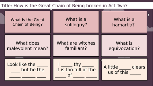 Macbeth Act 2 Scene 4 | Teaching Resources