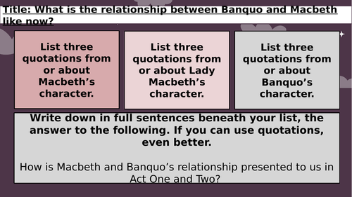 Macbeth Act 3 Scene 1 | Teaching Resources