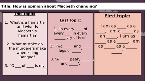 Macbeth Act 3 Scene 5 & 6 | Teaching Resources