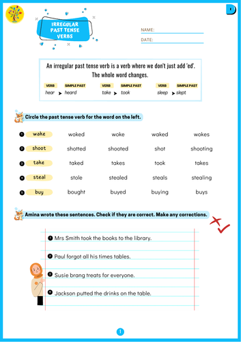 Irregular Past Tense Verbs | Teaching Resources