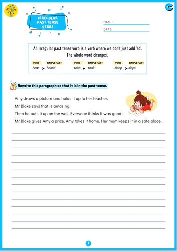 Irregular Past Tense Verbs | Teaching Resources