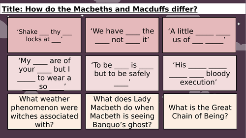 Macbeth Act 4 Scene 2 | Teaching Resources