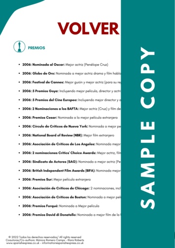 Literature and Film Guide: Volver | Teaching Resources