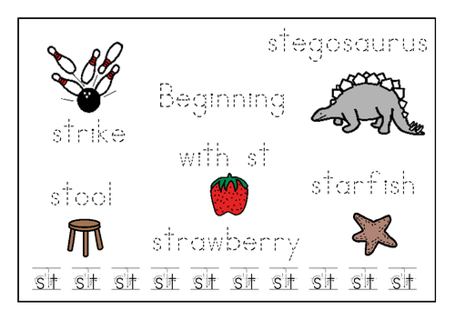 Beginning with ST worksheets and symbols | Teaching Resources