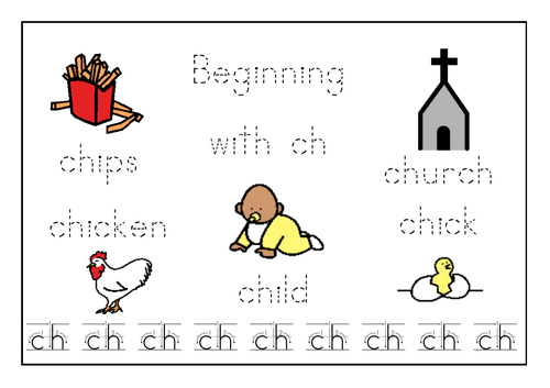 Beginning with CH worksheets and symbols | Teaching Resources