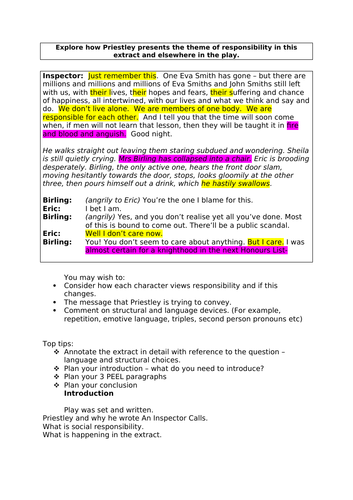 An Inspector Calls GCSE Scheme - high quality resources! | Teaching ...