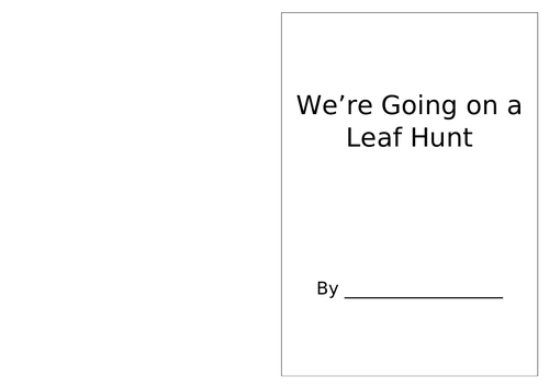 Year 1 (English) We're Going on a Leaf Hunt (1 week) | Teaching Resources
