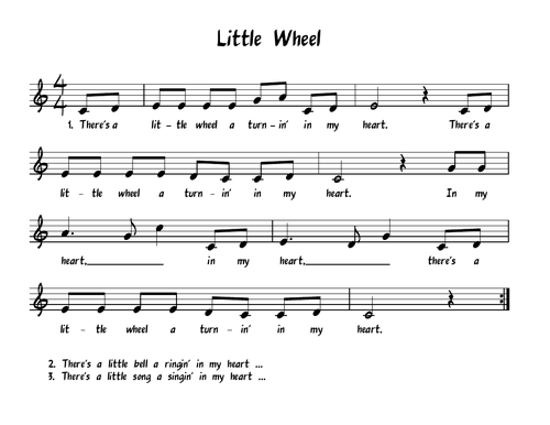 Little Wheel Turning in my Heart - Boomwhacker Play Along Video and ...