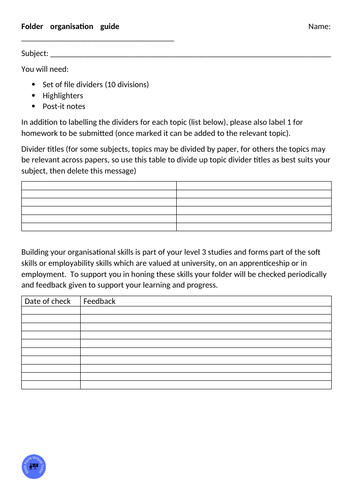 Sixth Form Induction Pack, Folder organiser, induction Ppts | Teaching ...
