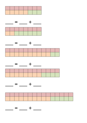 Bar model - bonds to 10 / bars to calculate to 20 | Teaching Resources