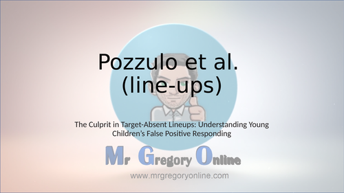 Pozzulo et al. (line-ups) | Teaching Resources