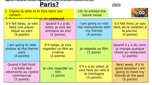 Year 7 French - En Ville - Module 5 - Dynamo 1 | Teaching Resources