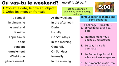 Year 7 French - En Ville - Module 5 - Dynamo 1 | Teaching Resources