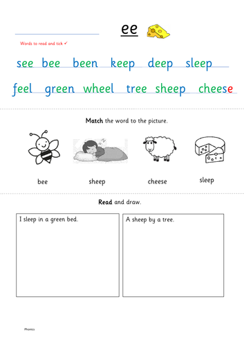 Block 8 Graphemes EE OO CK Encoding and Decoding | Teaching Resources