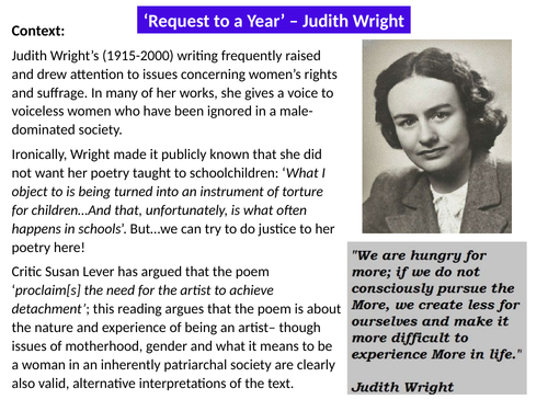 Request to a Year - Podcast | Teaching Resources