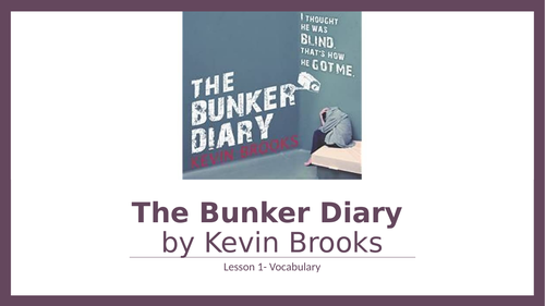 The Bunker Diary by Kevin Brooks- Key Stage 4 Literacy planning ...