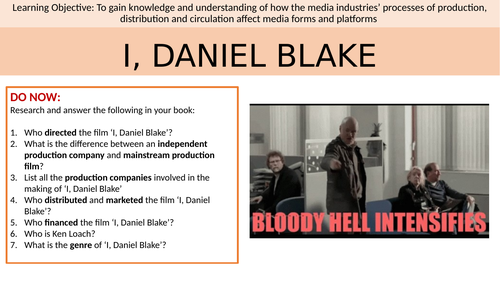 I, Daniel Blake AQA GCSE/ EDUQAS A-level | Teaching Resources