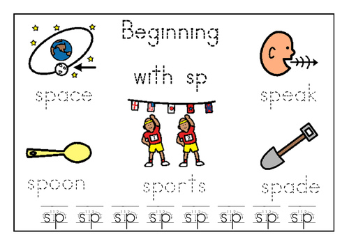 Beginning with Sp worksheets and symbols | Teaching Resources